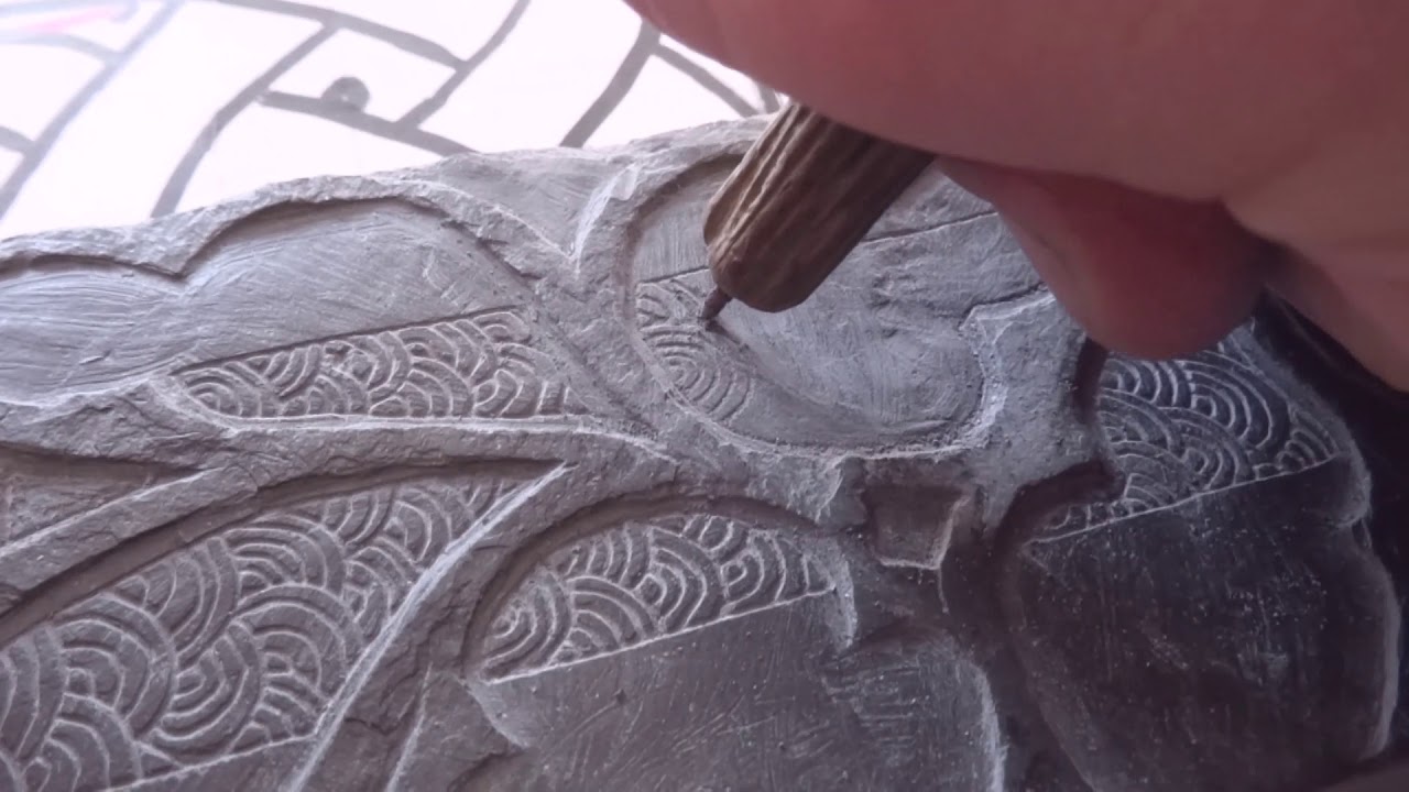 engraving on slate - YouTube