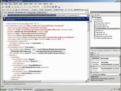 Transforming Message Data Using Custom XSL Within a BizTalk Map - YouTube