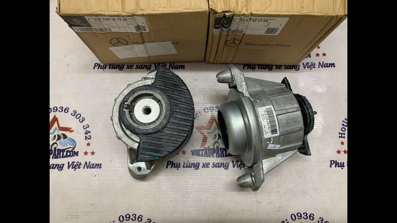 A2042404317 , A2042404217 Cao su chân máy Mercedes W204, W212 - YouTube