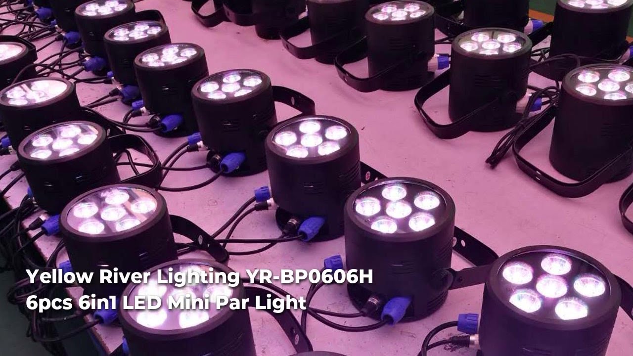 Yellow River Lighting YR-BP0606H 6pcs 6in1 LED Mini Par Light - YouTube