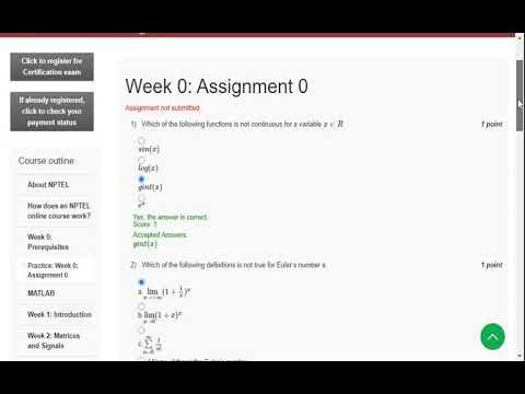NPTEL 2024 SIMULATION OF COMMUNICATION SYSTEMS USING MATLAB WEEK 0 - YouTube