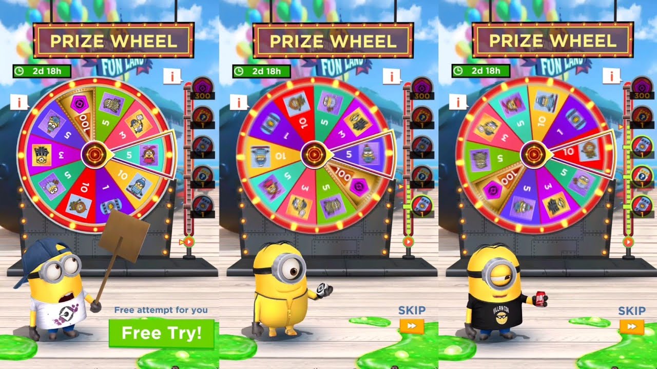 Minion rush | Prize Wheel mega reward |#41 - YouTube