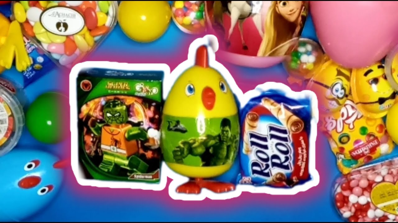 Satisfying Relaxing Candy | Unboxing chocolate roll, egg, small roubat ...