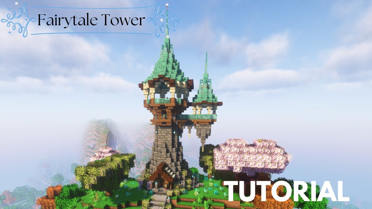 Fairtytale Tower Tutorial - Minecraft - Medieval Fantasy Tower - YouTube