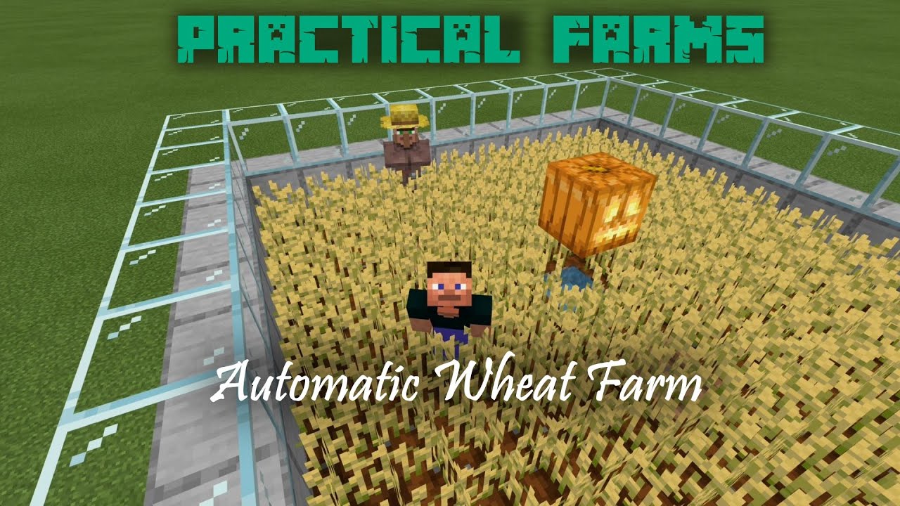 Easy Automatic Wheat Farm | Practical Farms | Minecraft Bedrock Edition ...