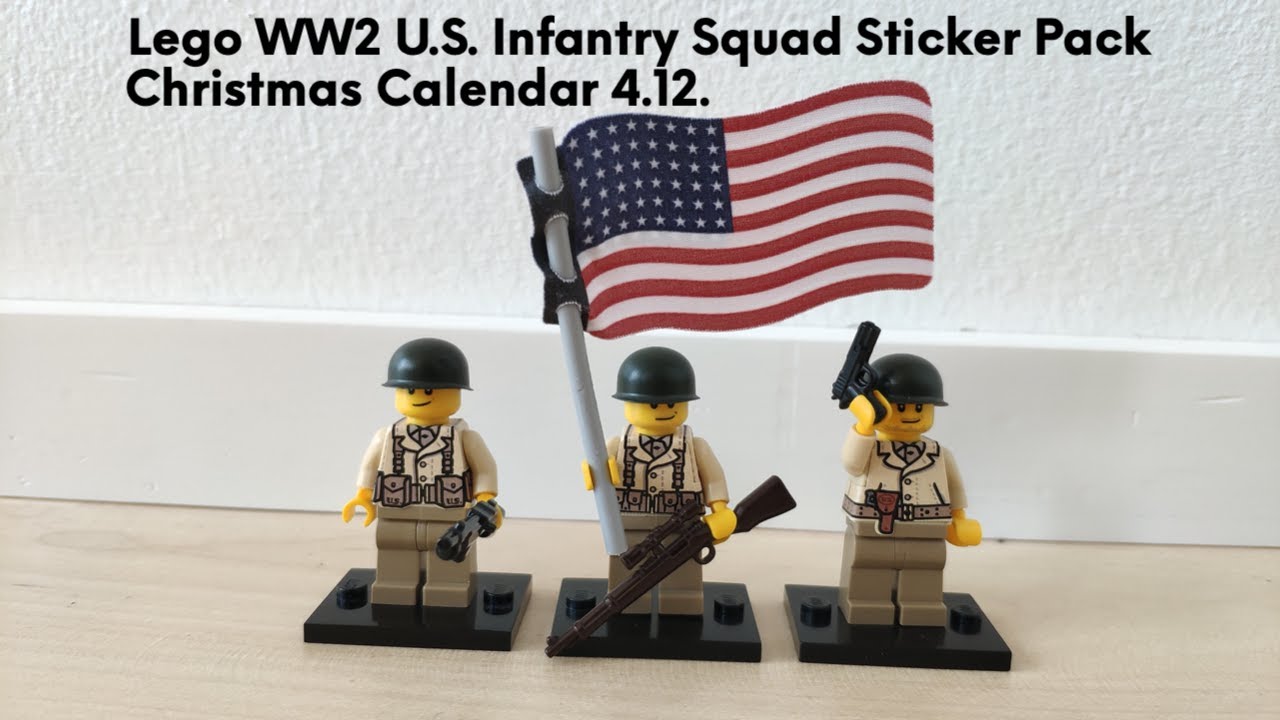 Lego WW2 U.S. Infantry Sticker Pack | Christmas Calendar 4.12. - YouTube