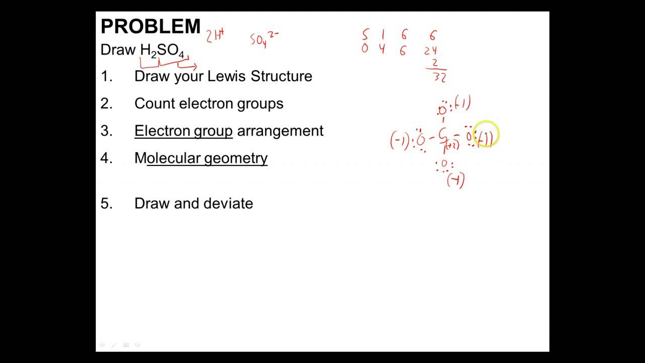 Chapter 07 - 09 - PROBLEM - Draw H2SO4 - YouTube