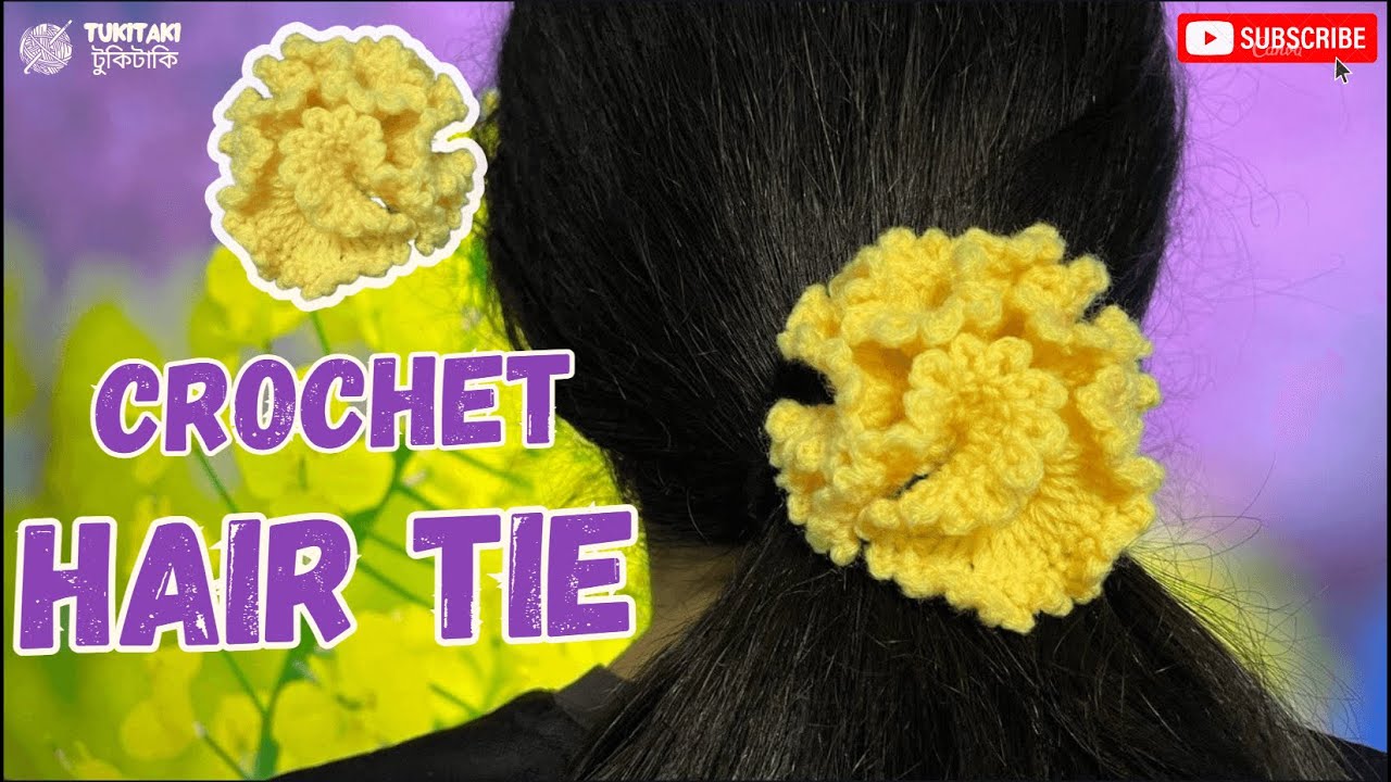 How to Crochet a Hair Tie | Easy Scrunchie Alternative Tutorial for ...