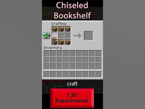Chiseled Bookshelf Minecraft Crafting Recipe 1.20 - YouTube