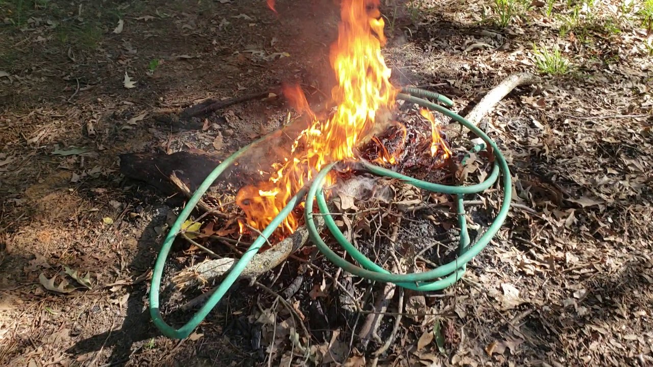 Burning Stuff 638: Broken Garden Hose - YouTube
