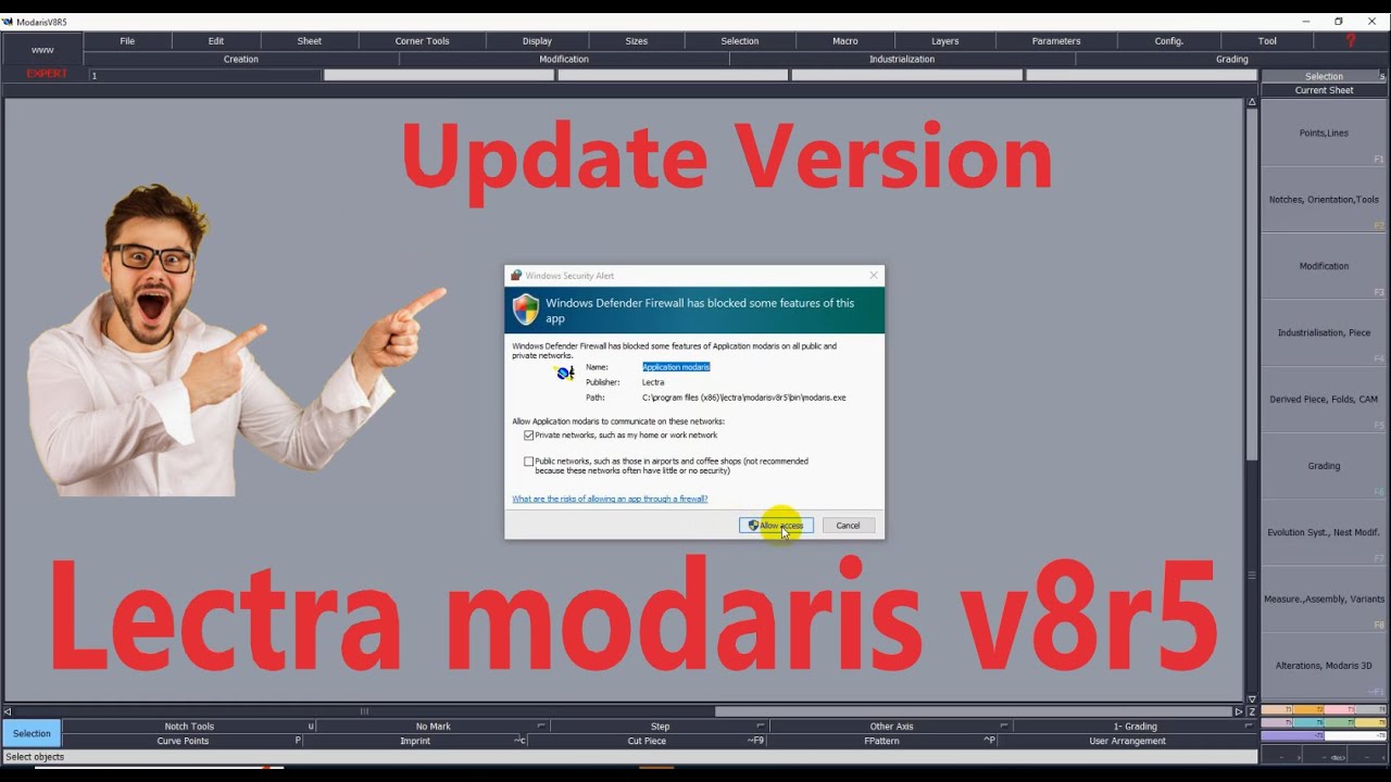 how to lectra modaris v8r5 update version - YouTube