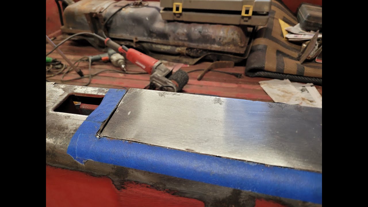 Welding more patch panels on Square Body with Flux Core Welder - YouTube