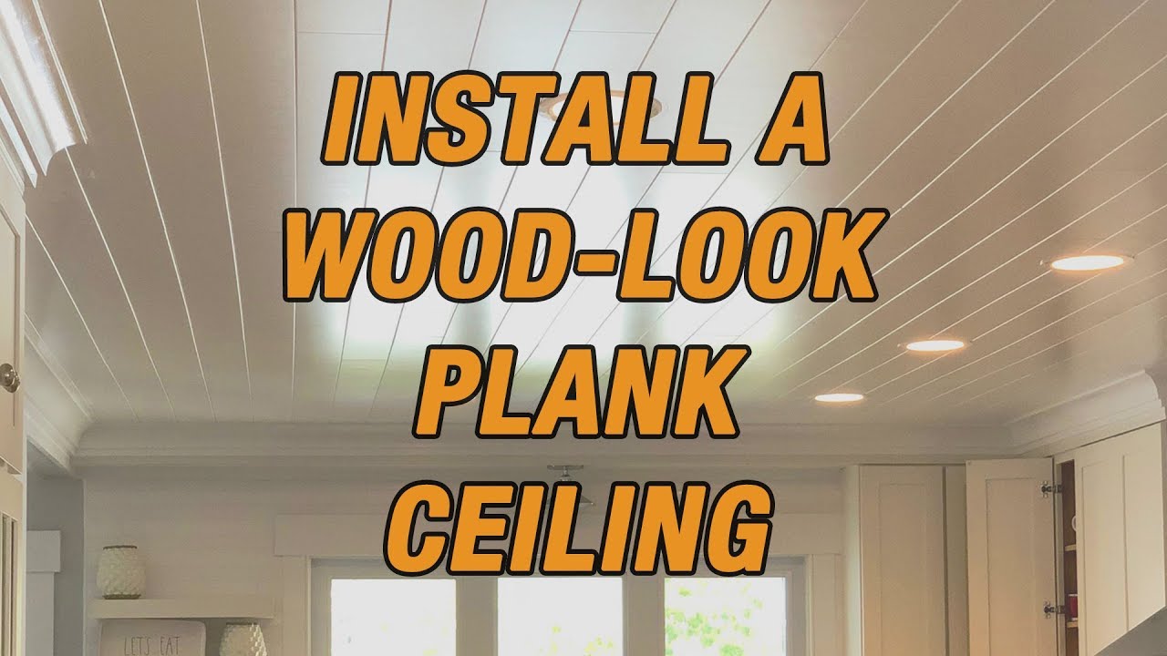 How To Install A Wood Look Plank Ceiling YouTube