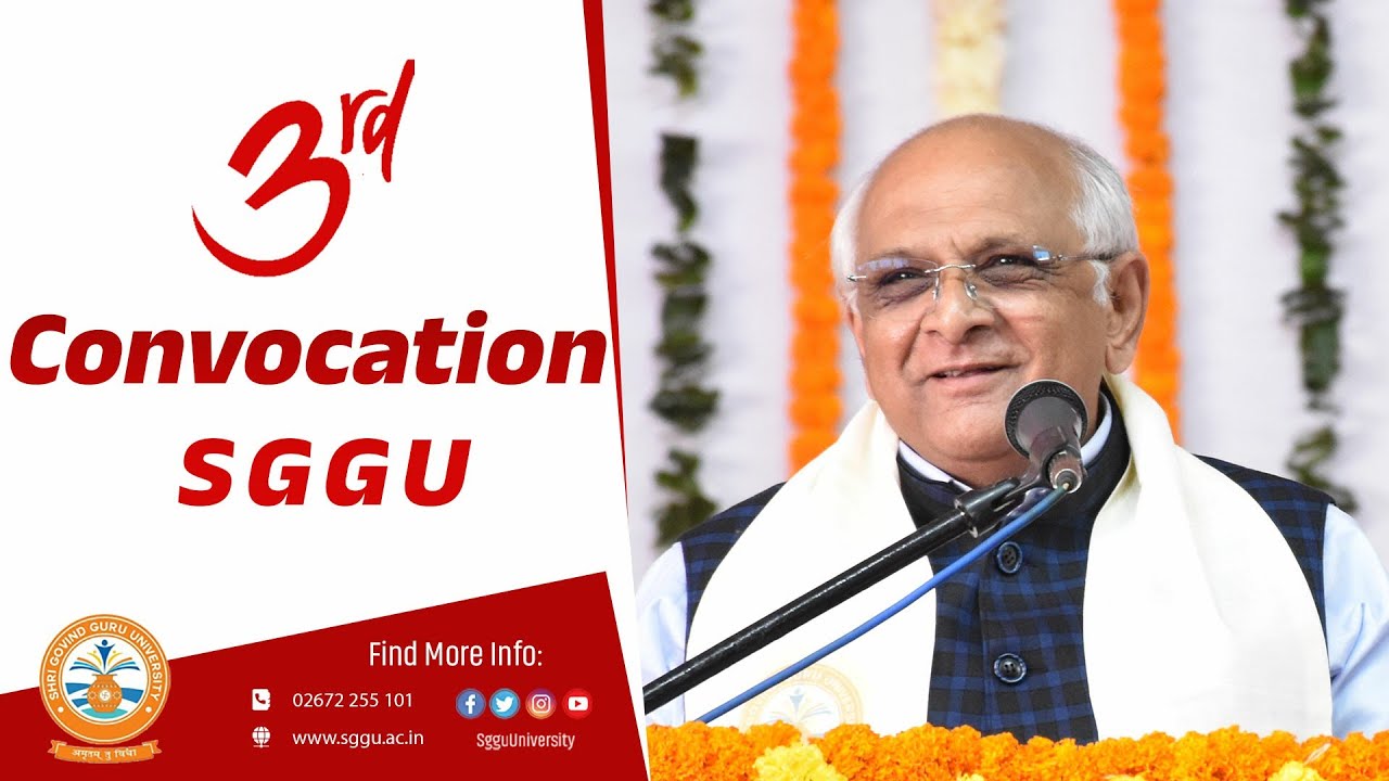 Live : 3rd Convocation & Gold Medal Distribution Ceremony | Shri Govind ...