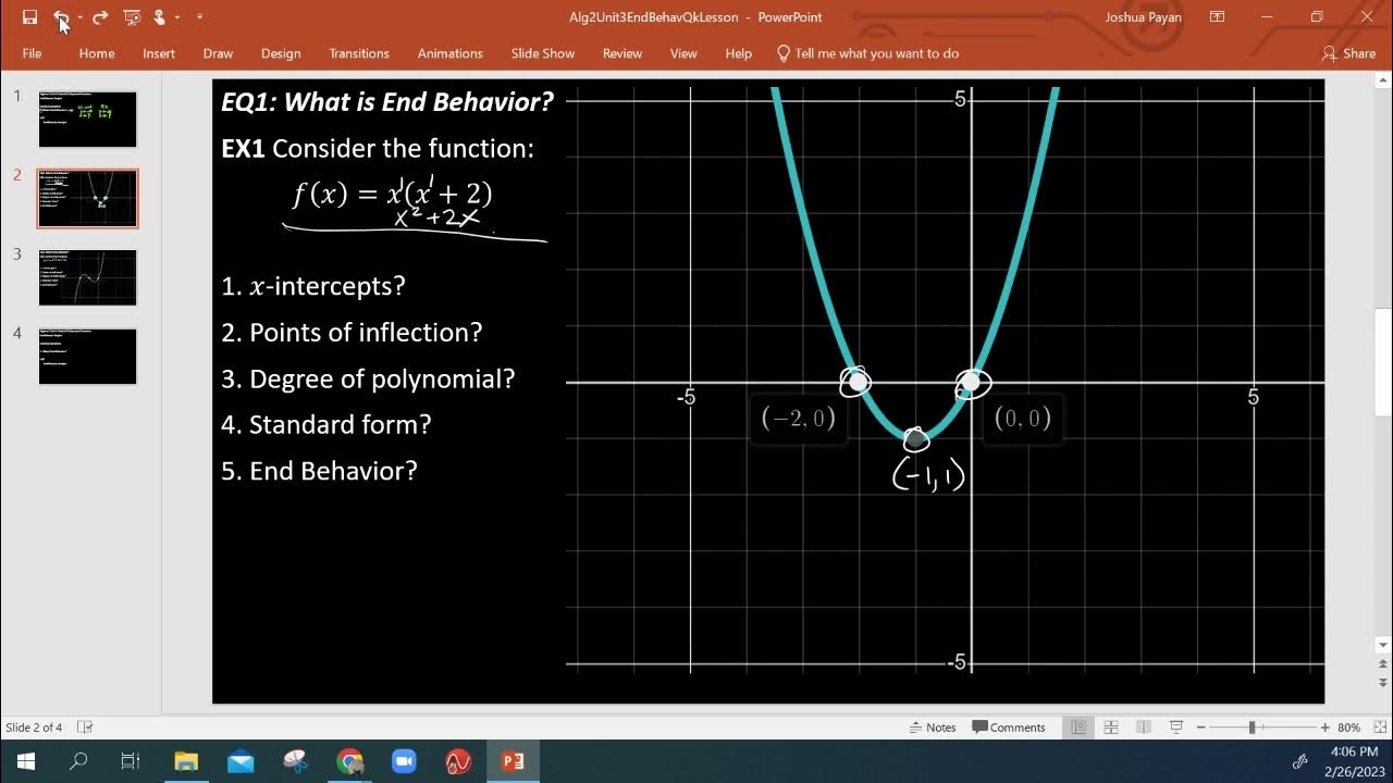 Algebra 2 Unit 3: Functional End Behavior - YouTube