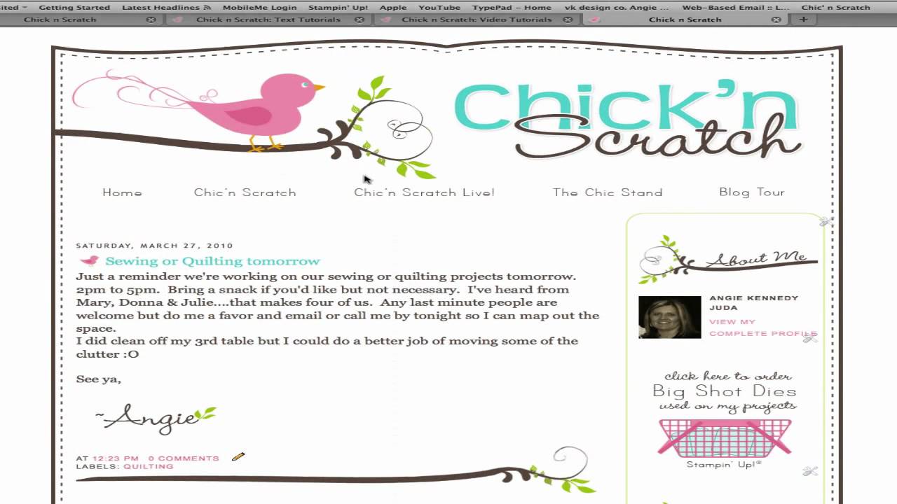 Chick n Scratch Blog Tour - YouTube
