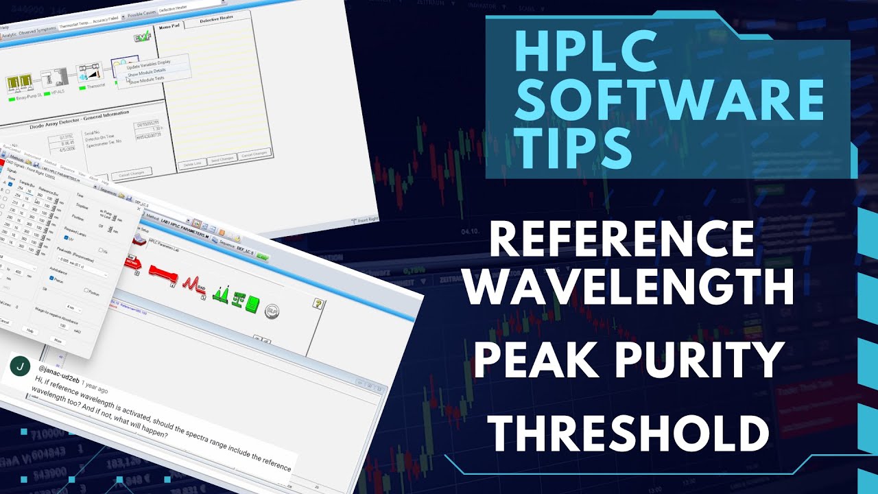 HPLC Diode array parameters and tools - REFERENCE WAVELENGTH, PEAK ...