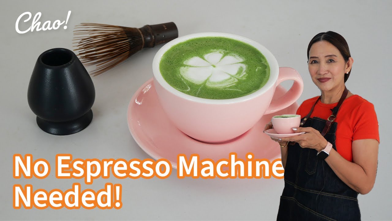 3-Minute Hot Matcha Latte at home or a Matcha Bar without an espresso ...