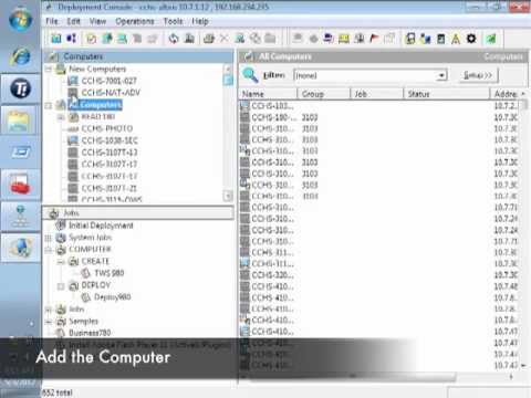 Altiris 6.9 Predefined Computers - YouTube