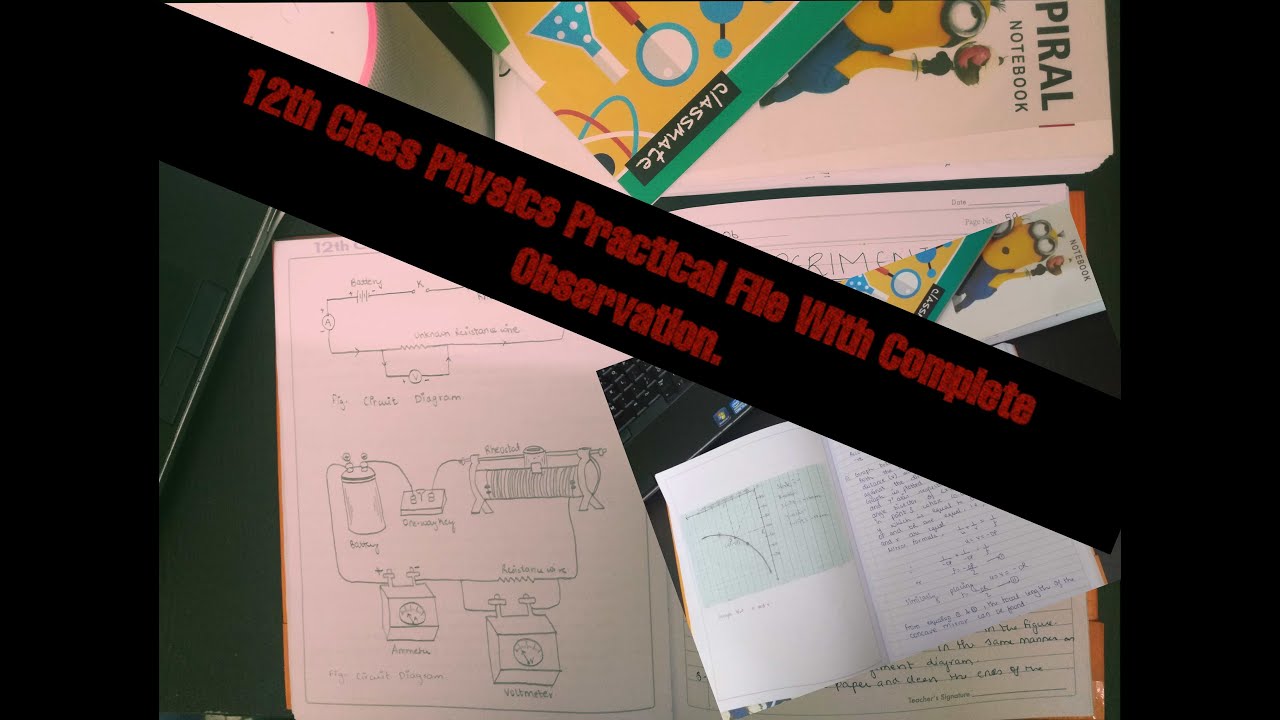 PHYSICS PRACTICAL FILE WITH OBSERVATIONS CLASS 12th CBSE 2020-21 NEW ...