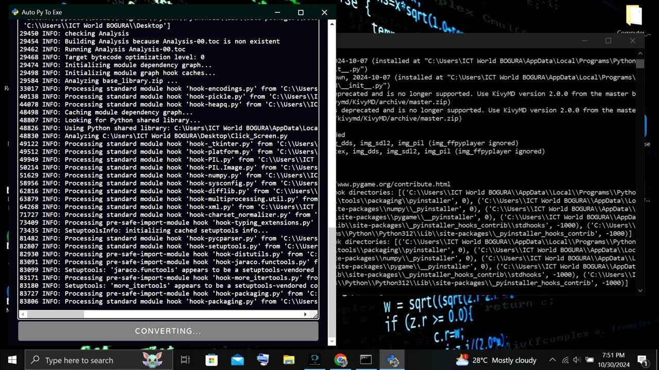 How to mack real time software on using python || .py to .exe convert || python programming ...