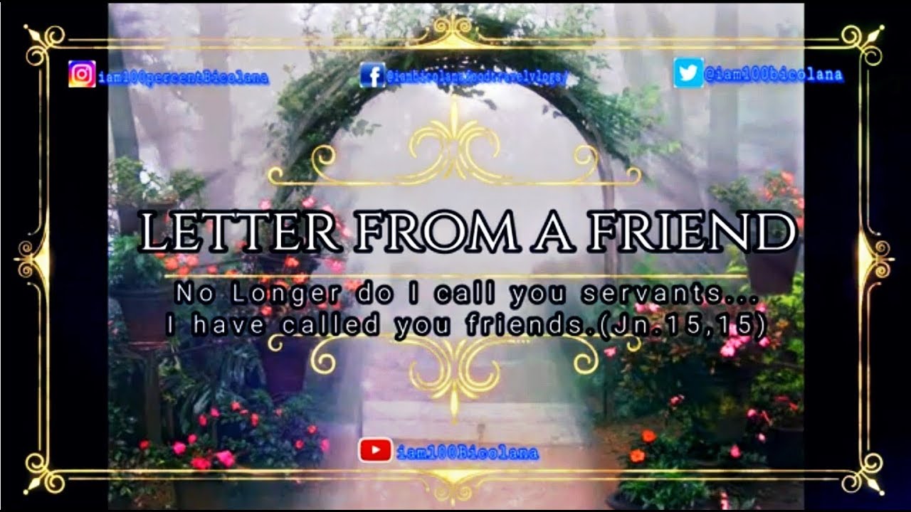 Letter from a Friend/Motivational/Inspirational - YouTube