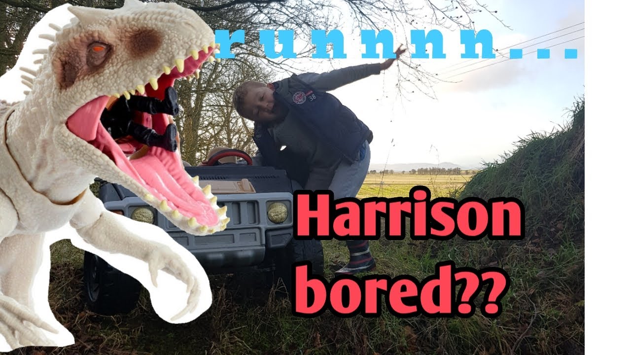 Jurassic Park for real! Indominus Rex toy and 12v car chase - YouTube