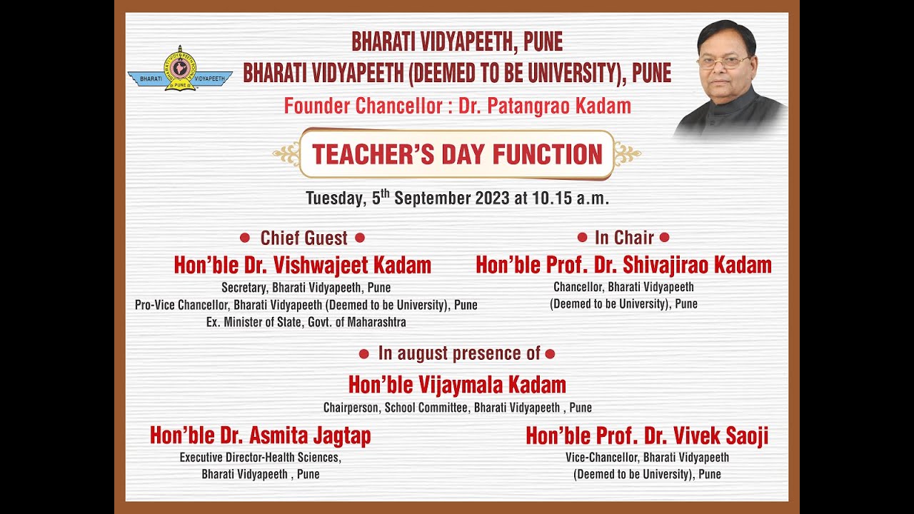 TEACHER'S DAY FUNCTION - Tuesday, 5th September 2023 - YouTube