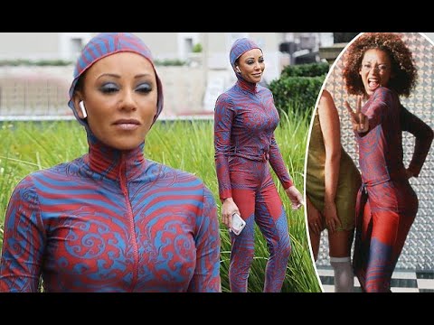 Mel B channels Tron's sci-fi couture with futuristic bodysuit