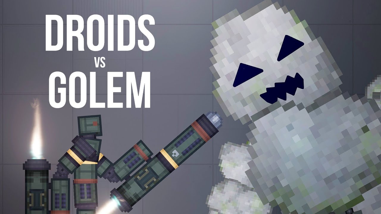 Functional Androids vs Stone Golem Boss - People Playground 1.23.7 ...