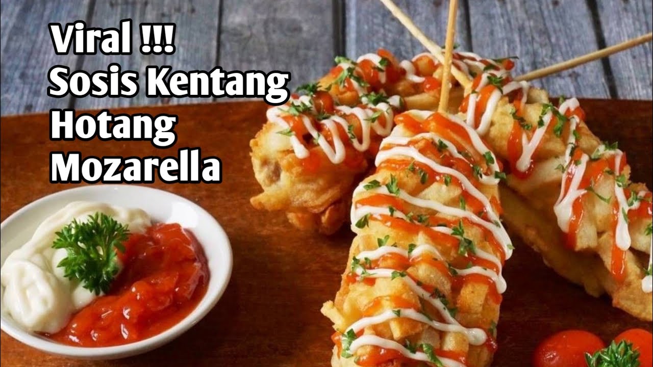 Hotdog Kentang Hotang Mozarella - Jajanan korea ada di Lampung - YouTube