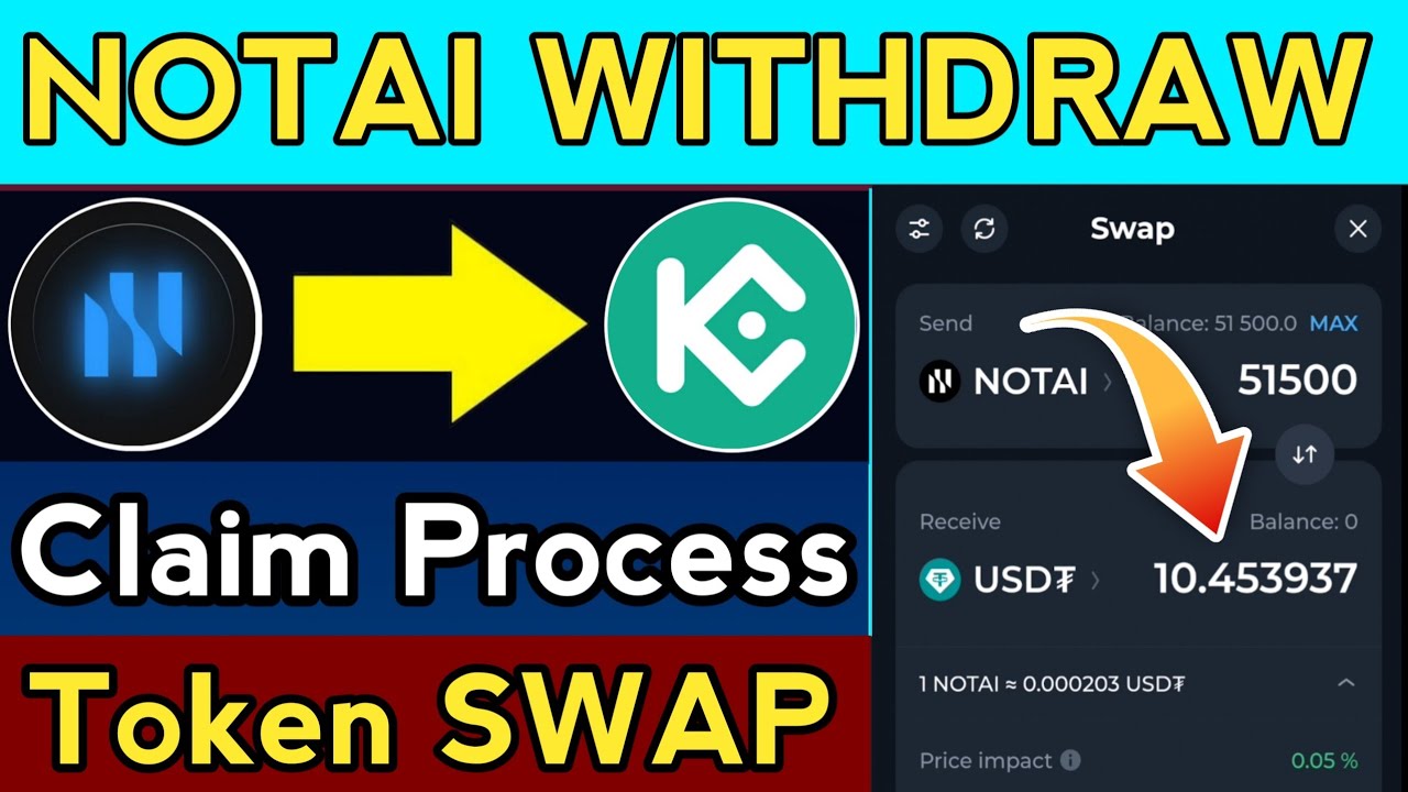 Notai Airdrop Update Token Swap Usdt in Ton Keeper Wallet || Notai ...