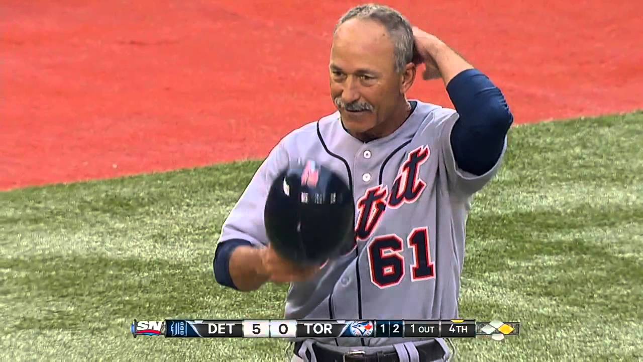 2013/07/03 Brookens avoids foul ball - YouTube