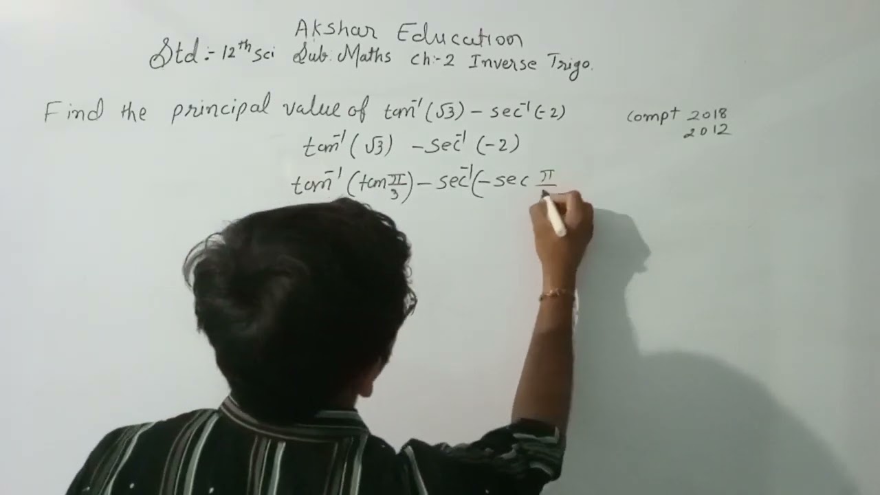 Find The Principal Value Of Tan Inverse Root 3 Sec Inverse 2 CBSE Find The Principal Value Of Tan Inverse Root 3 Sec Inverse 2 CBSE