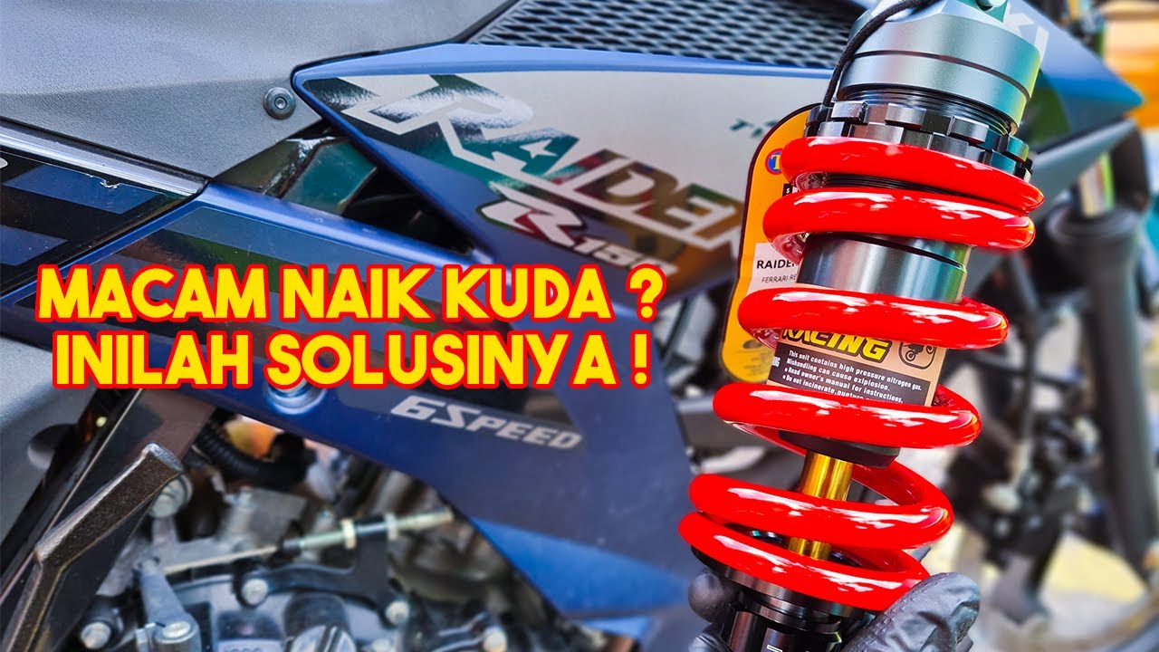 SUZUKI RAIDER TUKAR MONOSHOCK TOBAKI - YouTube