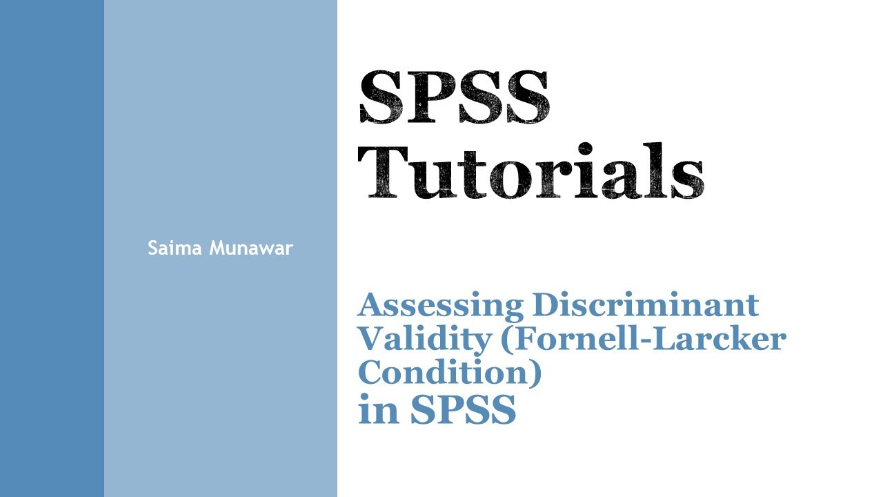 SPSS Fornell Larcker Condition YouTube spss-fornell-larcker-condition-youtube
