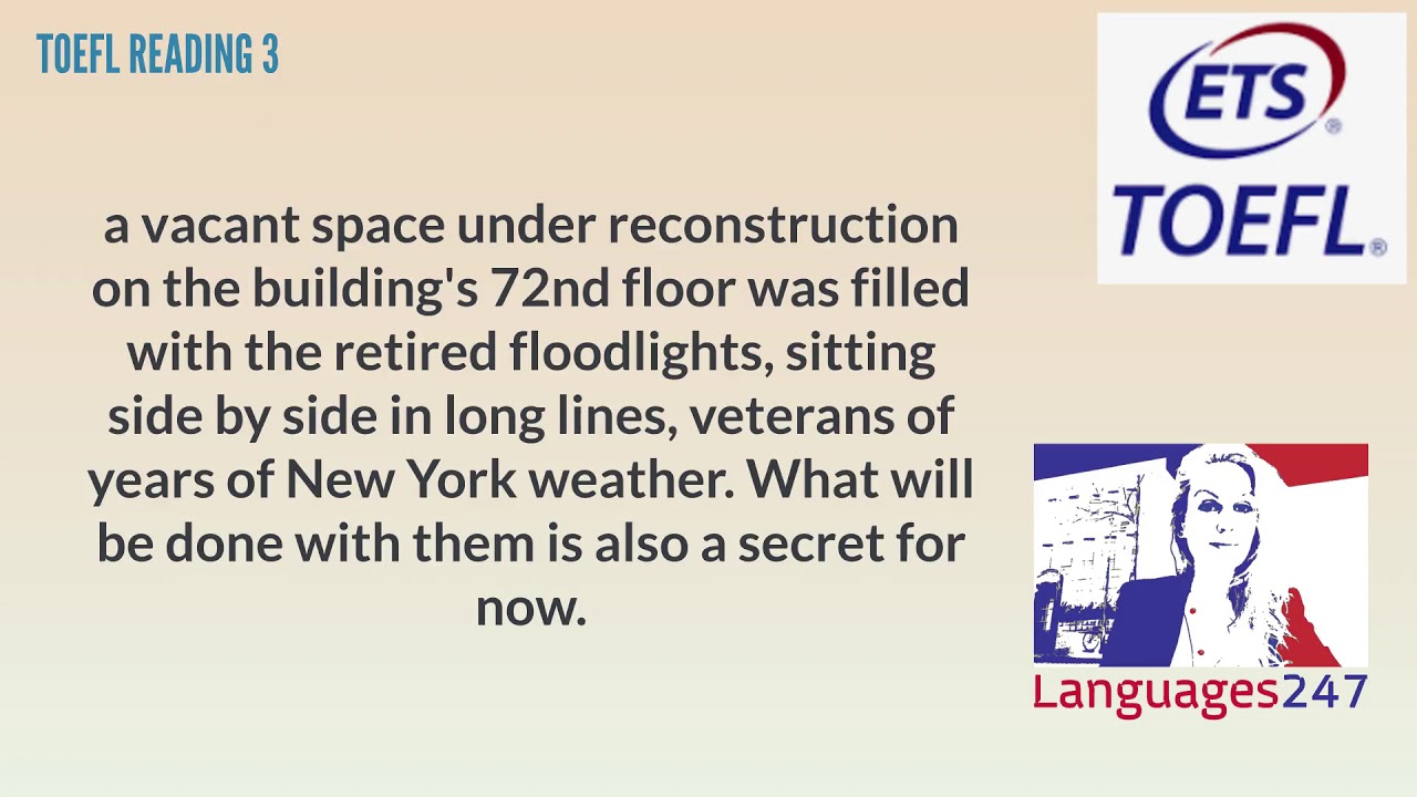 TOEFL READING SAMPLE 4 - YouTube