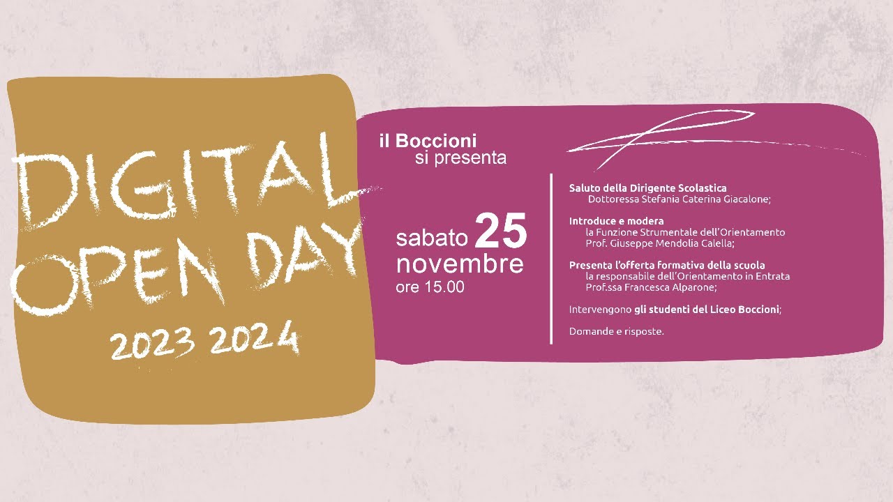 Digital OPEN DAY Liceo Artistico Statale Umberto Boccioni - YouTube