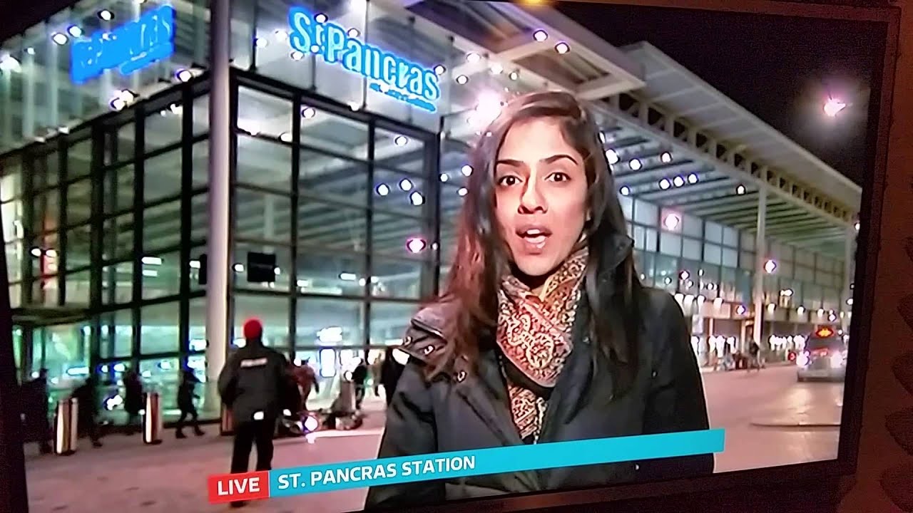 ITV News girl carries on like a pro after accident - YouTube