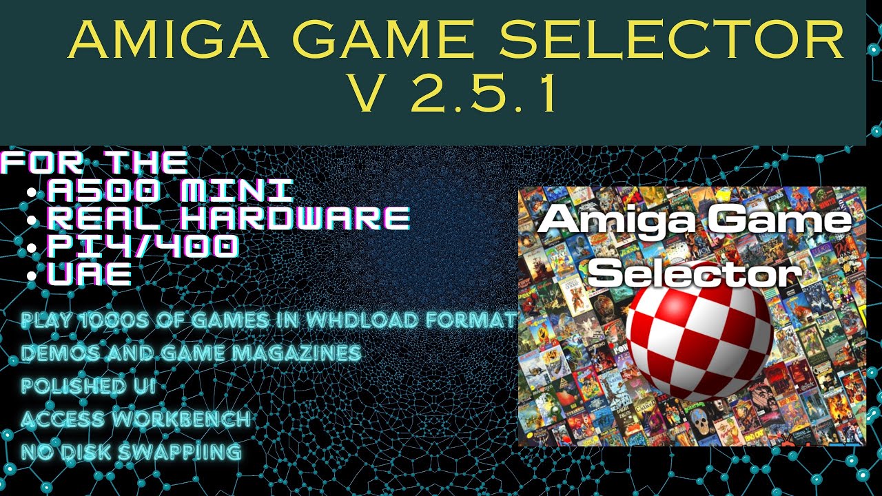 Amiga Collection- Amiga Game Selector v 2.5.1 - Play 1000s of Amiga WHDLoad Games on your A500 ...