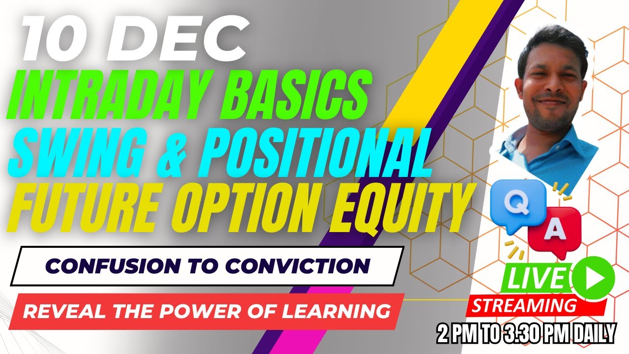 10 Dec Share Market Live | Understand Intraday And Swing Trades | Ques ...