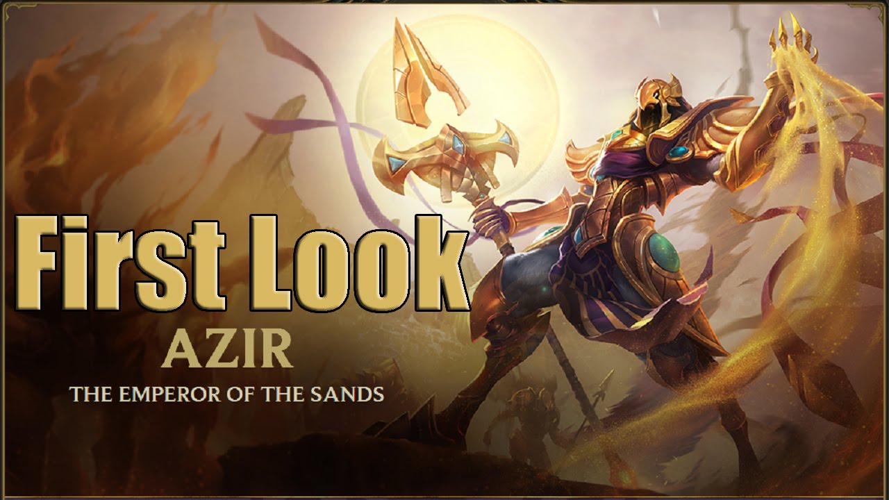 Azir League of Legends Champion Spotlight - (NEW Champion) - YouTube