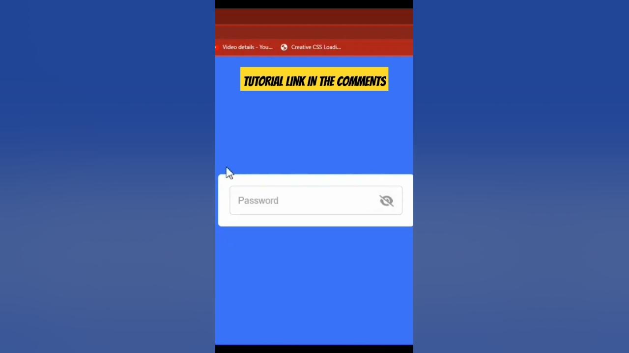 How To Make Show And Hide Password Using Html Css And Javascript Coding Javascript Youtube