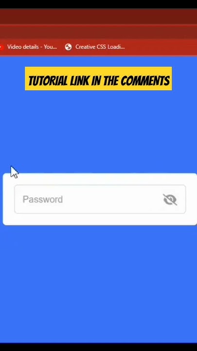 How To Make Show And Hide Password Using Html Css And Javascript Coding Javascript Youtube