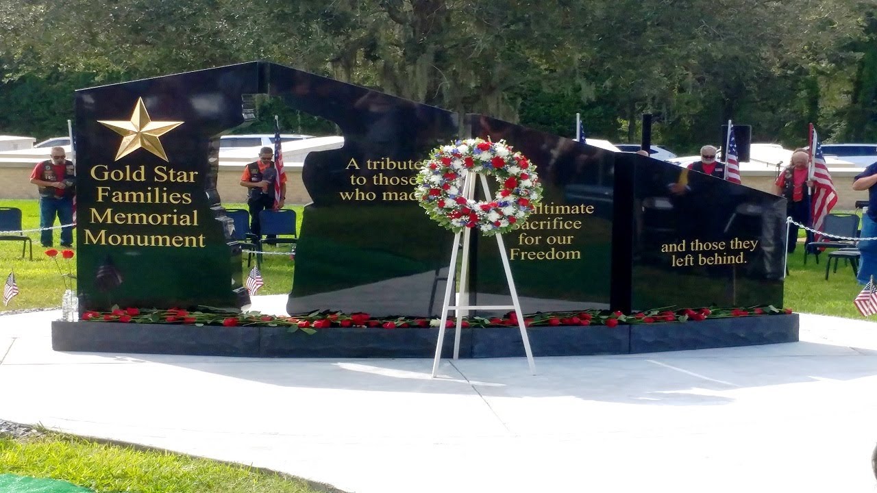 Gold Star Families Memorial Monument dedication, Florida National ...