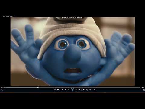 The Smurfs (2011) - Bathroom Scene With Audio Description