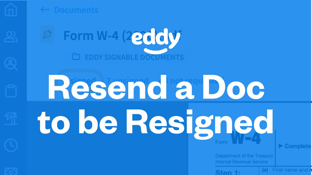 How to resend a document to be resigned | Eddy - YouTube