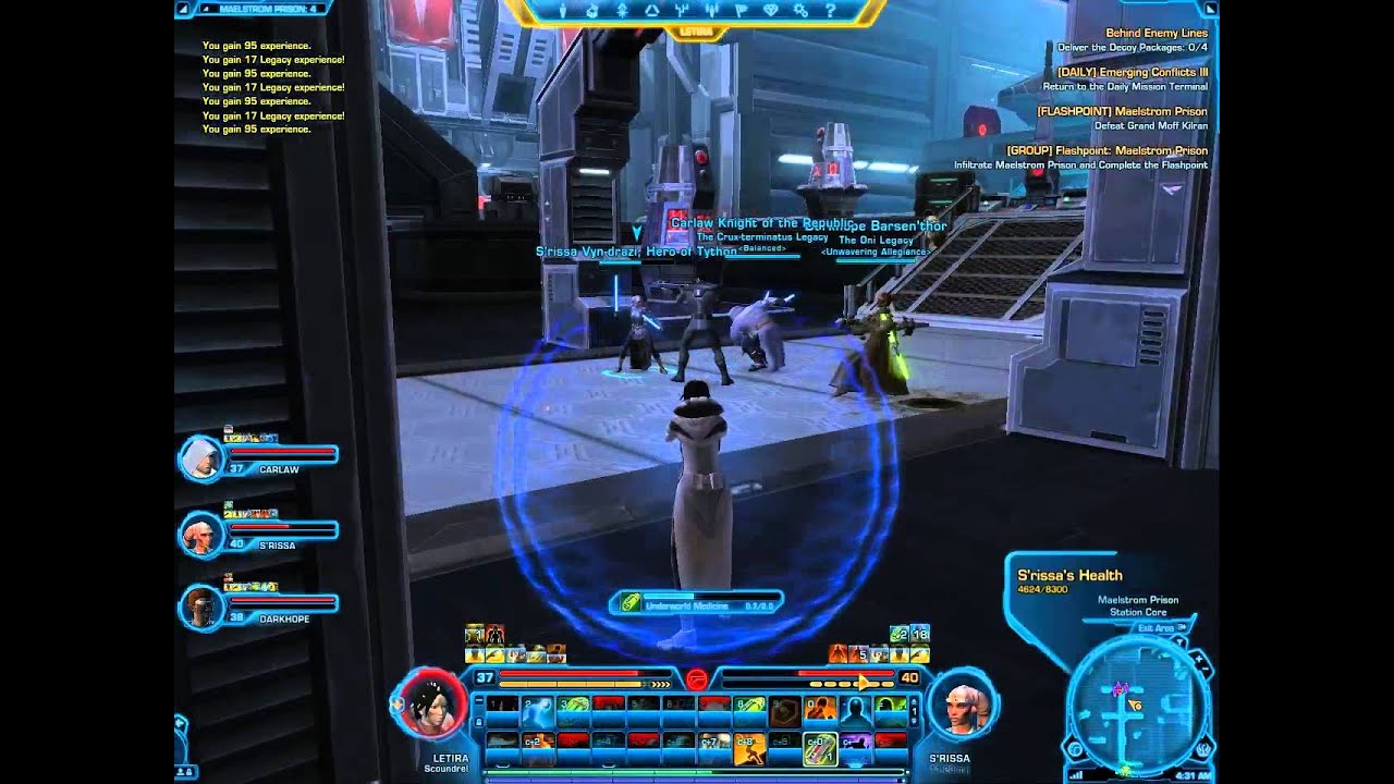 (SWTOR) Maelstrom Prison Flashpoint: Grand Moff Kilran Battle - YouTube