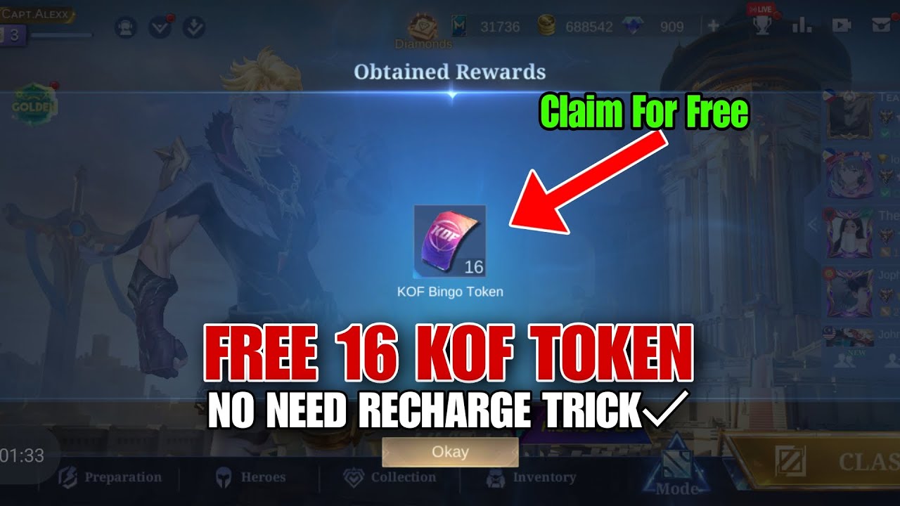 GET 16 KOF TOKEN FOR FREE🔥NO NEED VPN KOF EVENT PHASE 1 TRICK ALEXIS ...