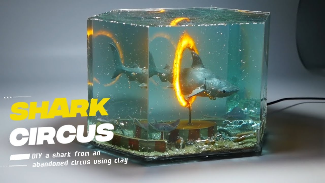DIY a shark from an abandoned circus using clay - YouTube